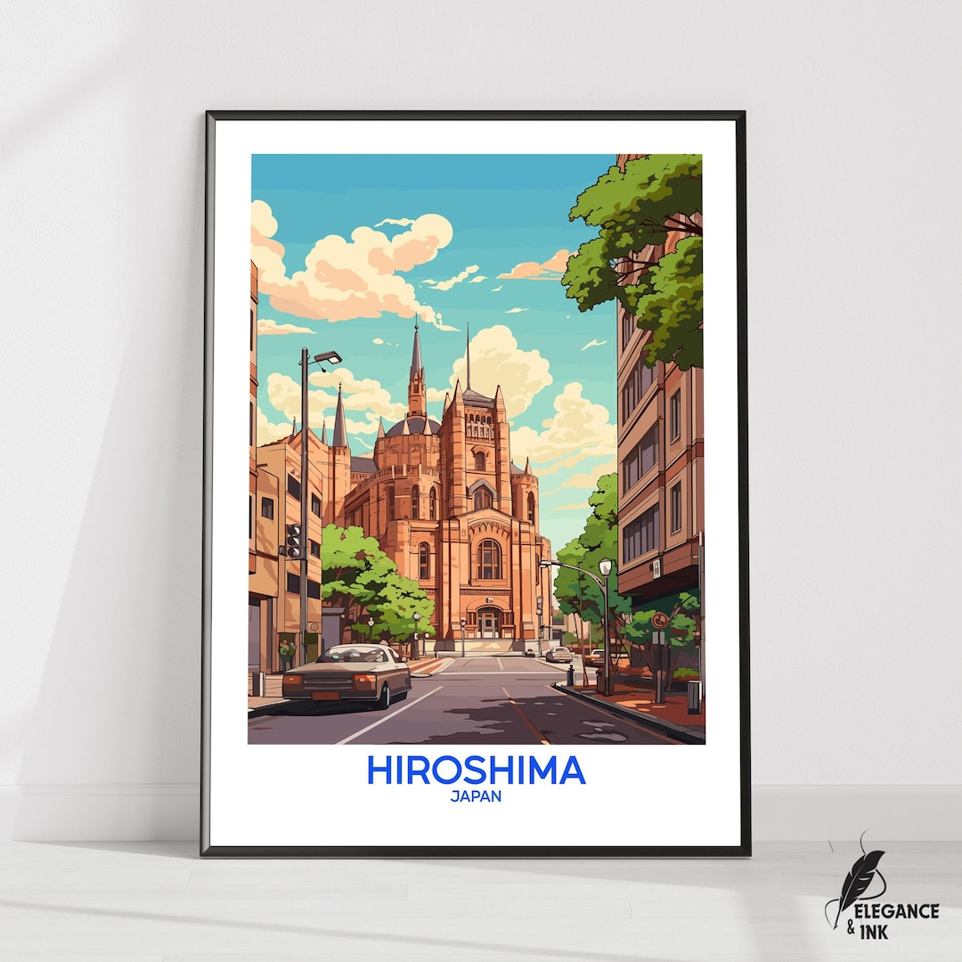 Hiroshima Poster|hiroshima Travel Print|hiroshima Wall Art|hiroshima ...
