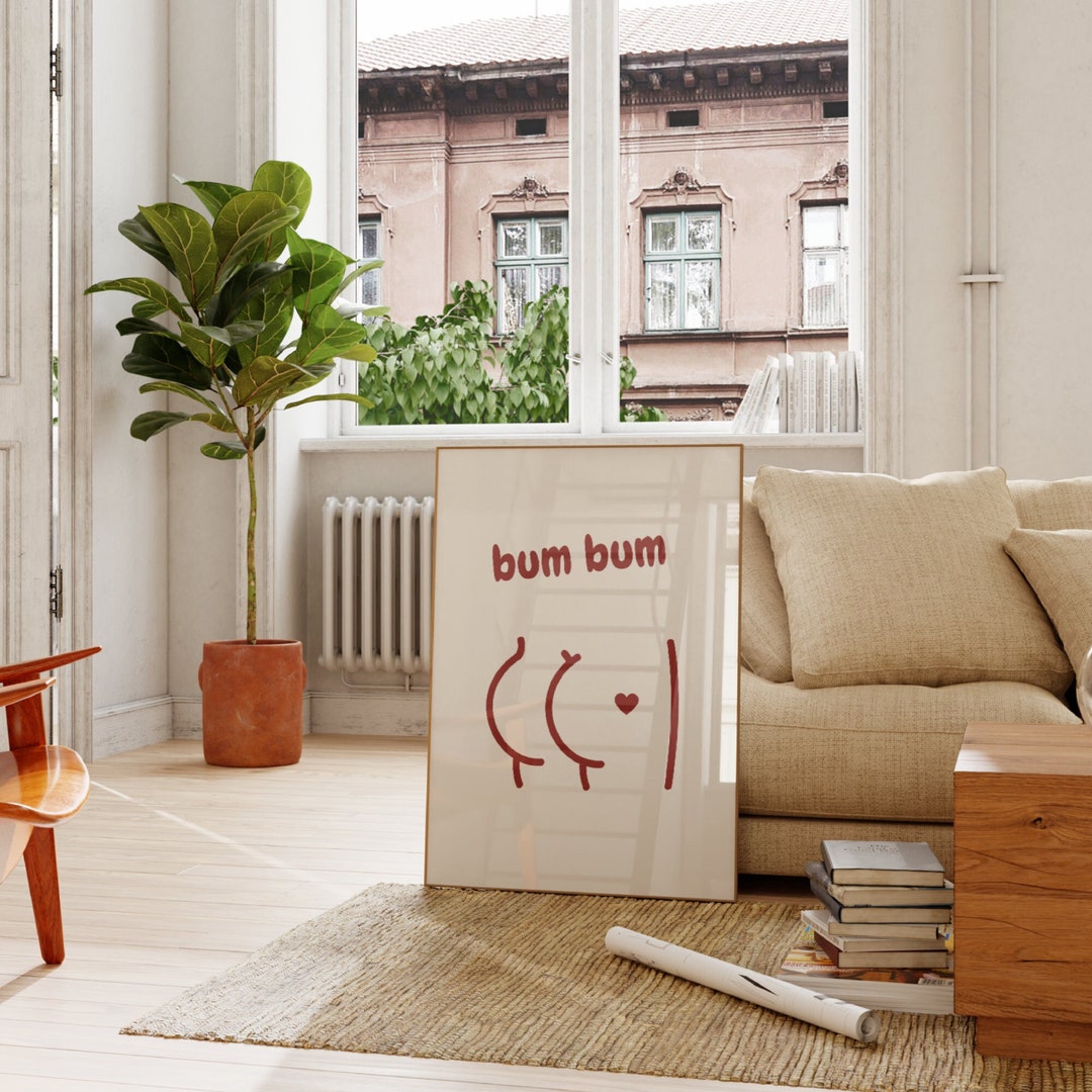 Butt Print, Butt Art Print, Bathroom Wallart, Bathroom Rating Printable ...