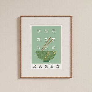 Kitchen Prints Ramen Noodles Wall Art Asian Cuisine Artwork Food Poster ...