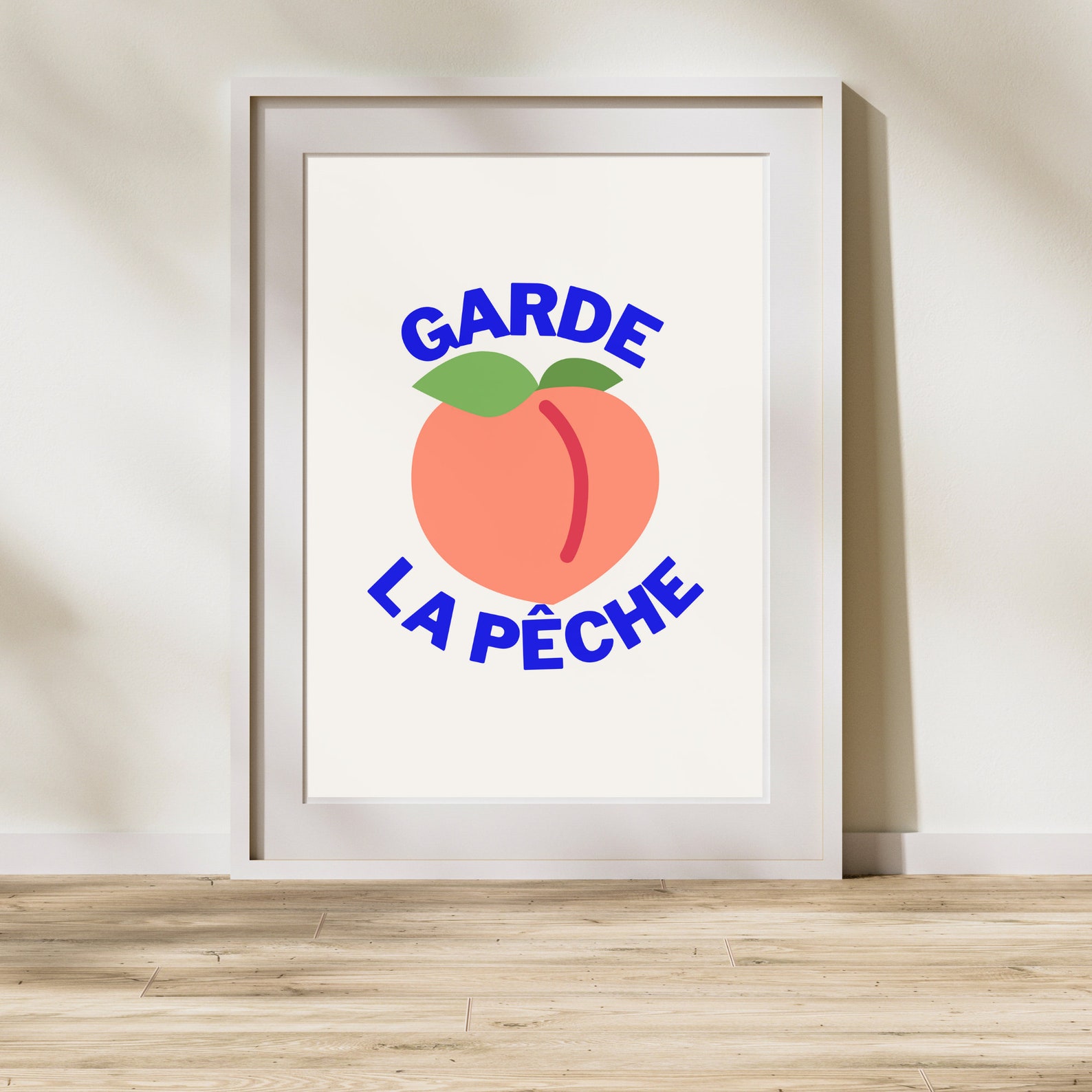 Peach Print Wall Art, French Art Print, Peach Print, Colorful Prints ...