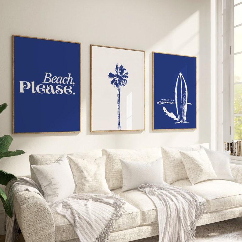 Palm Tree Poster, Coastal Artwork, Abstract Palm Tree Print ...