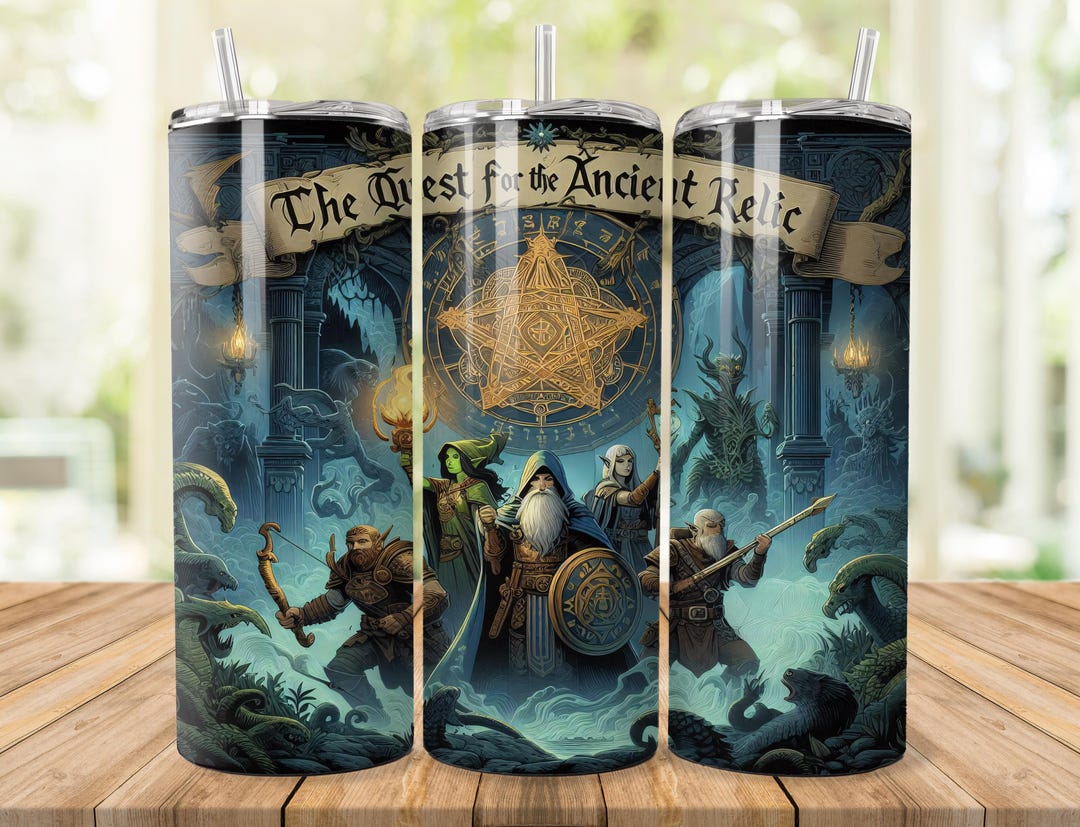 The Quest for the Ancient Relic Tumbler Wrap, 20oz 30oz Skinny Tumbler ...