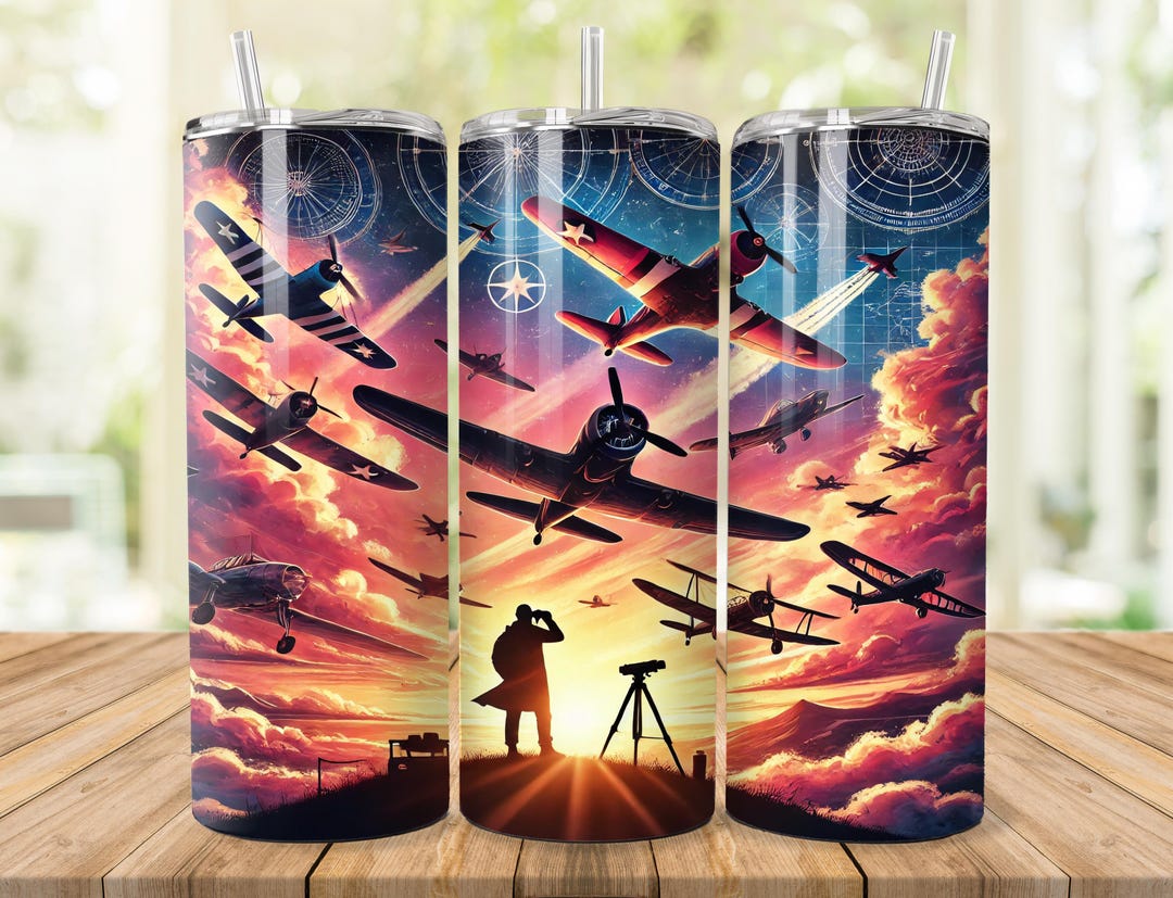 Aviation Tumbler Wrap: Airplane Sublimation Design (digital Download ...