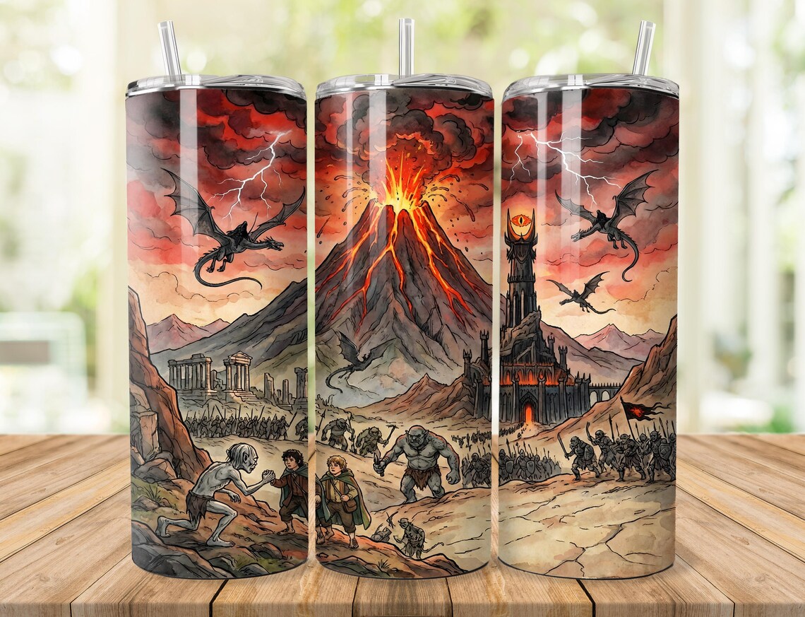 Fantasy World Tumbler Wrap: RPG Design 20oz Tumbler Sublimation ...