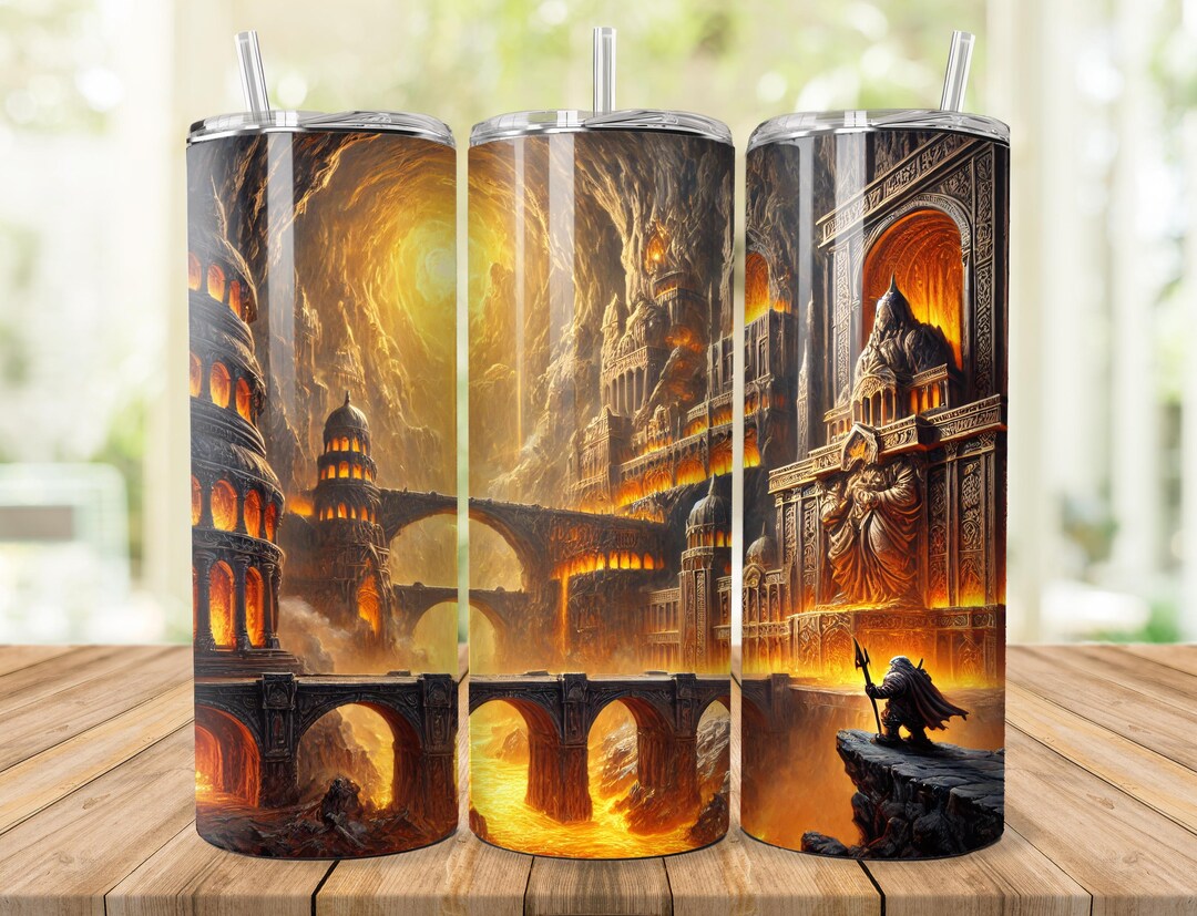 Dwarven Mines Tumbler Wrap, 20 Oz 30 Oz Skinny Tumbler Wrap PNG, Dwarf ...