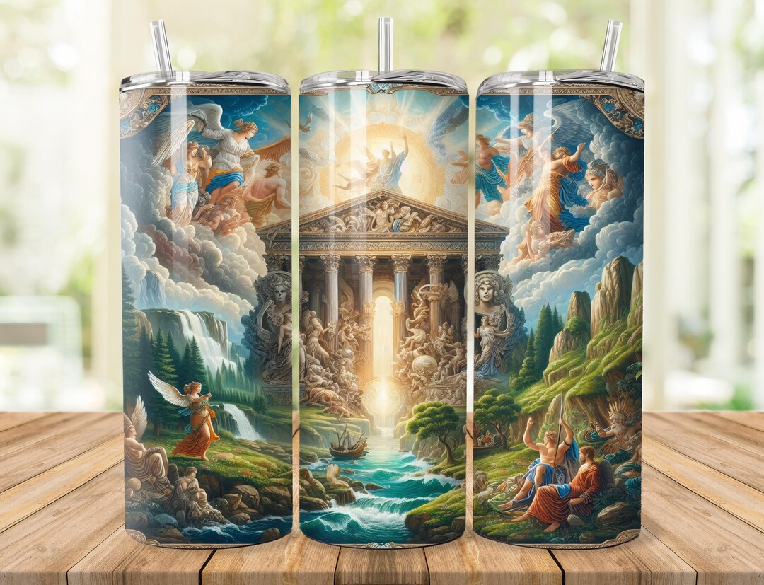 Ancient Mythology Tumbler Wrap, 20oz 30oz Skinny Tumbler Wrap PNG, Zeus ...