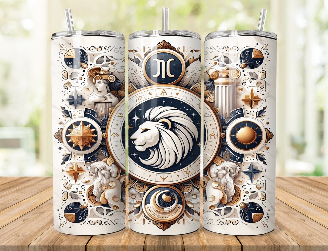 Leo Zodiac Tumbler Wrap, 20oz 30oz Skinny Tumbler Wrap PNG, Leo ...