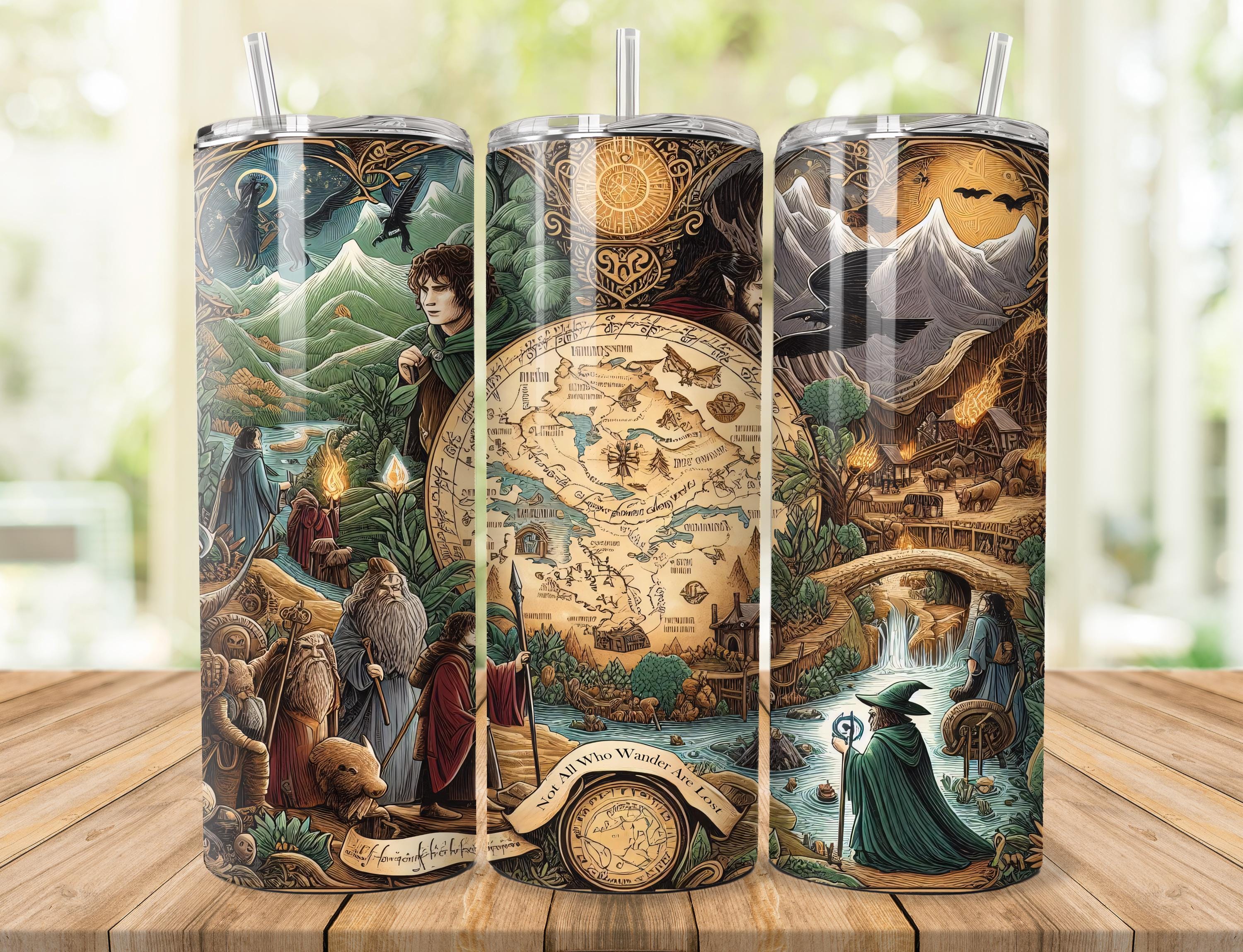 Fantasy World Tumbler Wrap: RPG Map Design 20oz Tumbler Sublimation ...