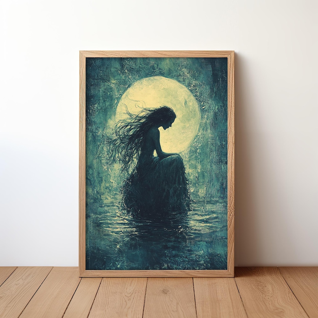 Mystical Lake Nymph Art Print: Boho Home Decor (digital Download) - Etsy