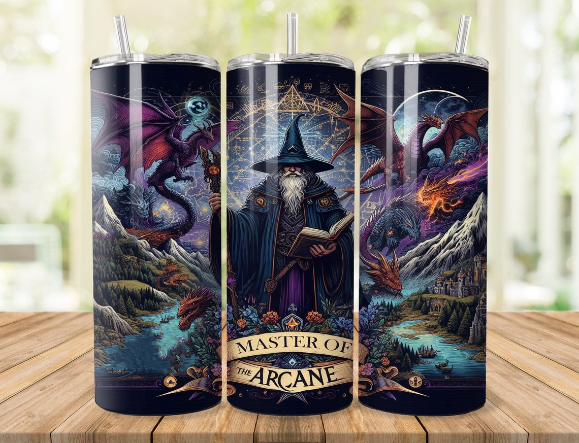 Master of the Arcane Tumbler Wrap, 20 Oz 30 Oz Skinny Tumbler Wrap PNG ...
