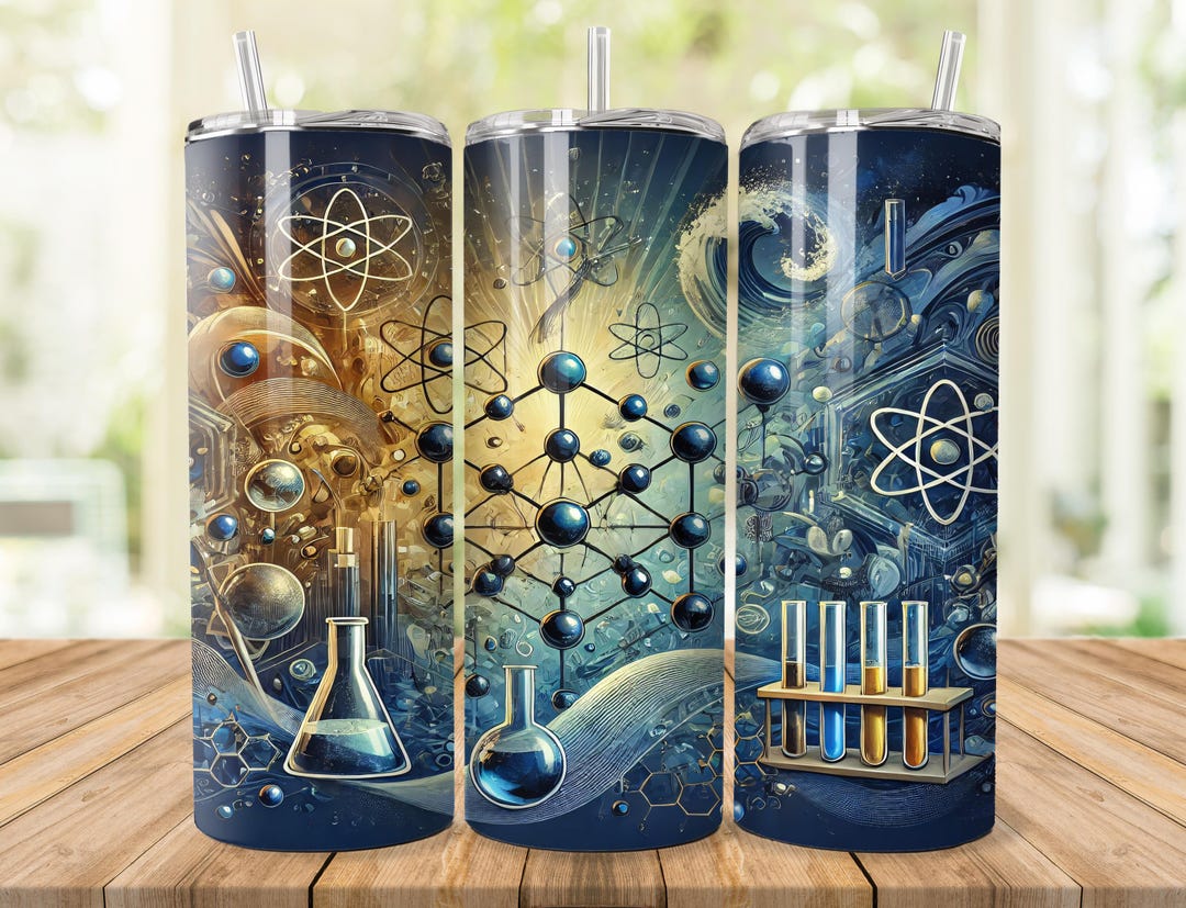 Chemistry Tumbler Wrap: Science Design, 20oz 30oz Skinny Tumbler ...