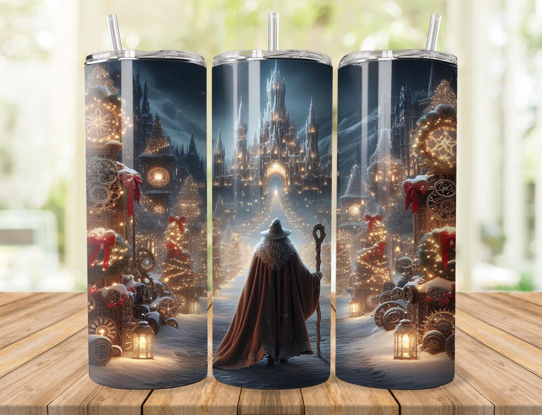 Wizard Tumbler Wrap: Fantasy World Design (20oz 30oz PNG Digital ...