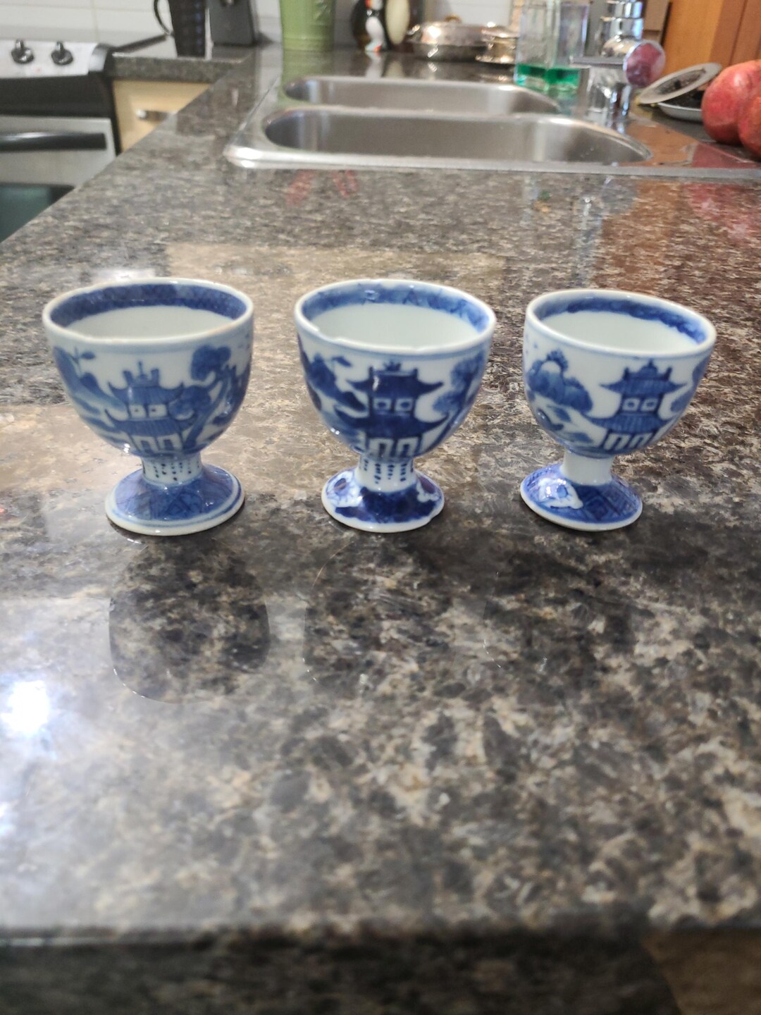 Set of 3 Canton Ware Egg Cups. - Etsy