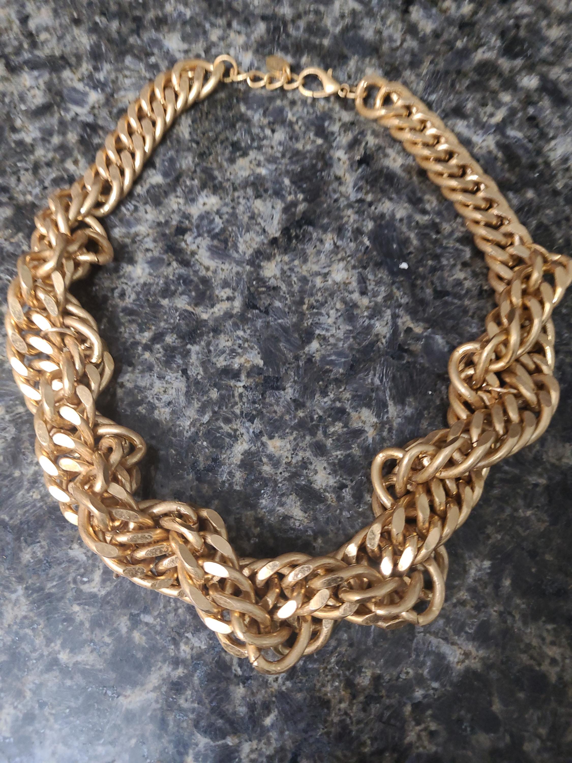 Zara Twisted Heavy Cuban Gold Chain. - Etsy