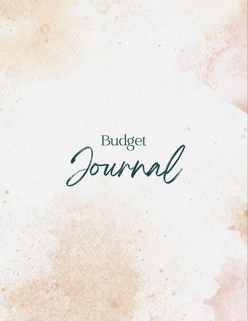 Budget Journal Printable PDF, Personal Finance Planner, Money ...