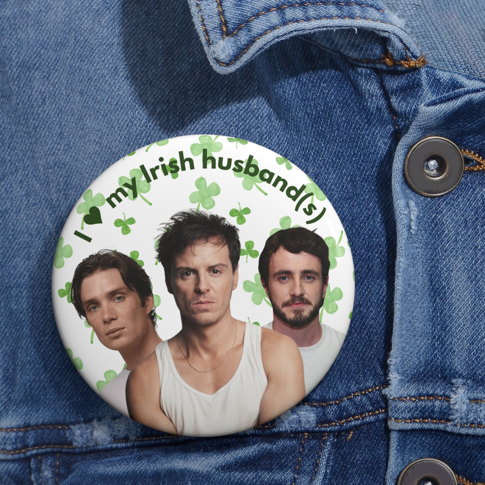 Cillian Murphy Paul Mescal Andrew Scott Irish Actor Husbands Pin Button ...