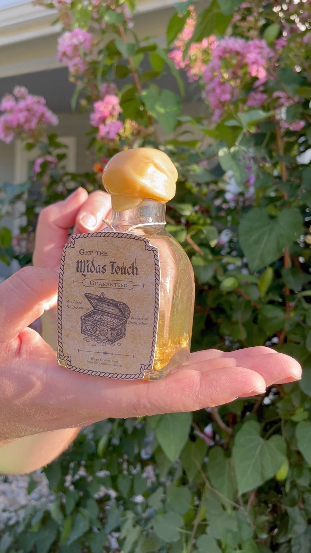 Midas Touch Color Changing Potion Clear/gold Cosplay Accessory Decor Sensory Glass Round Square ...