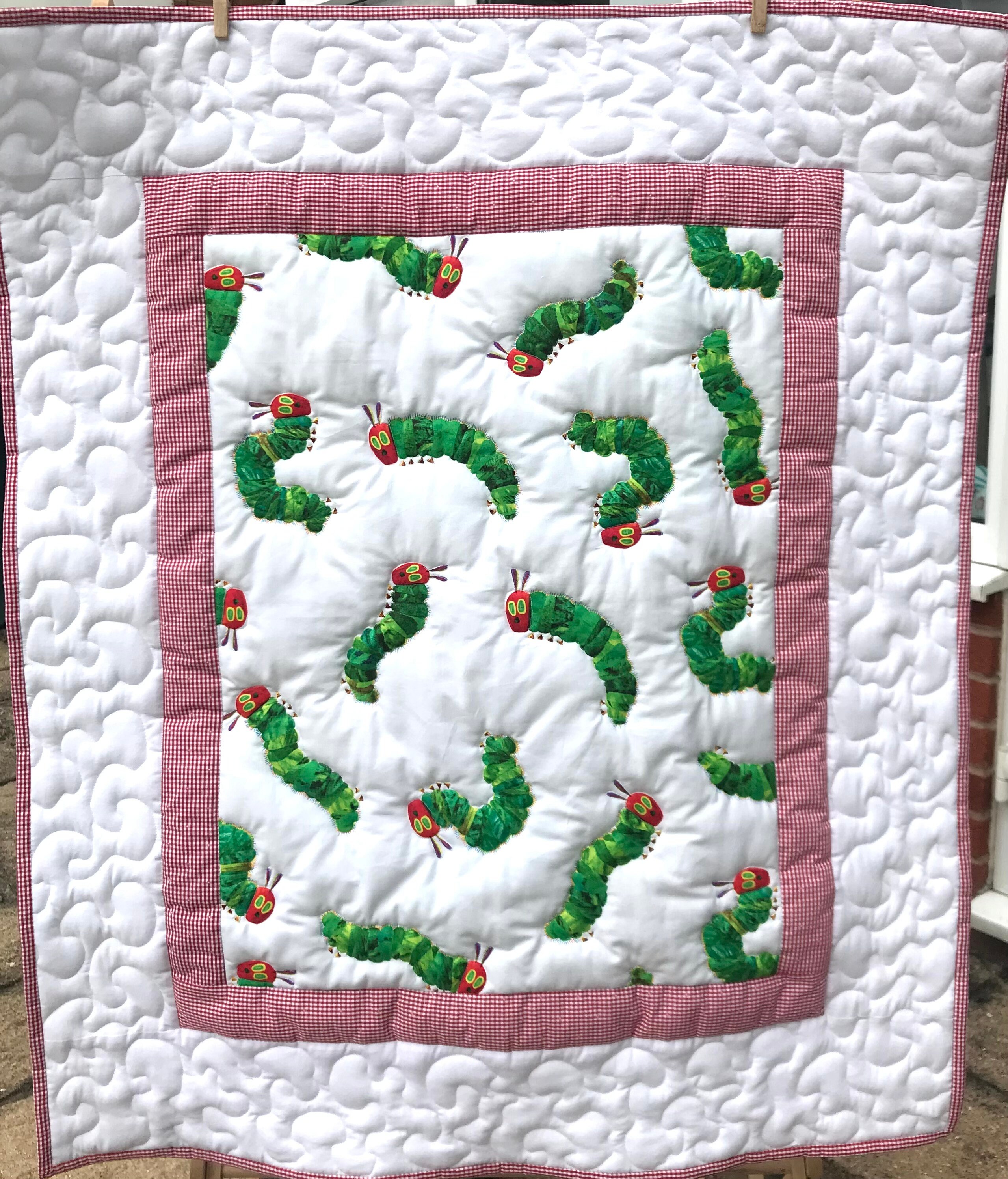 Handmade Baby Quilt With Caterpillar Theme Cot Bed Size - Etsy