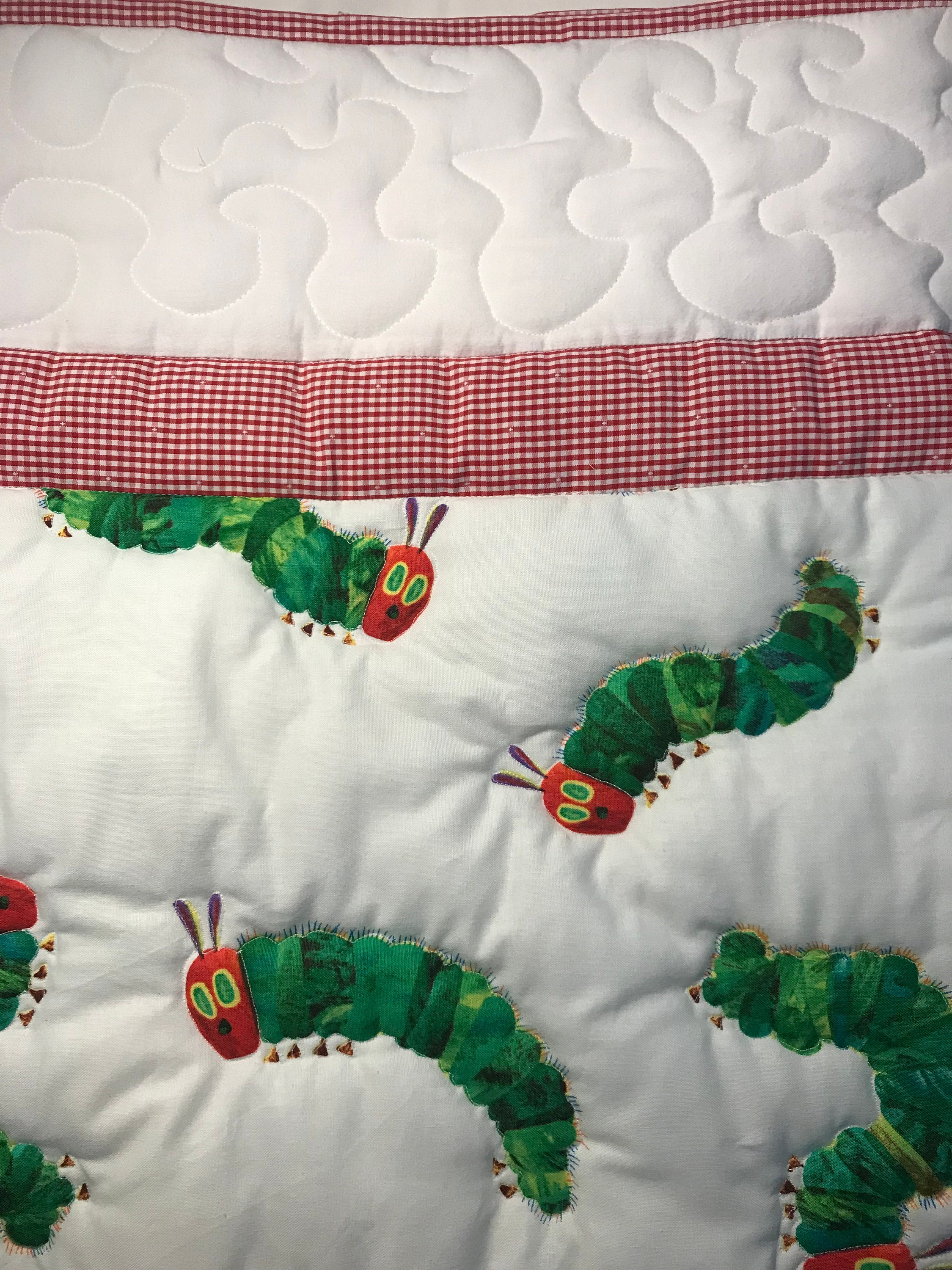 Handmade Baby Quilt With Caterpillar Theme Cot Bed Size - Etsy