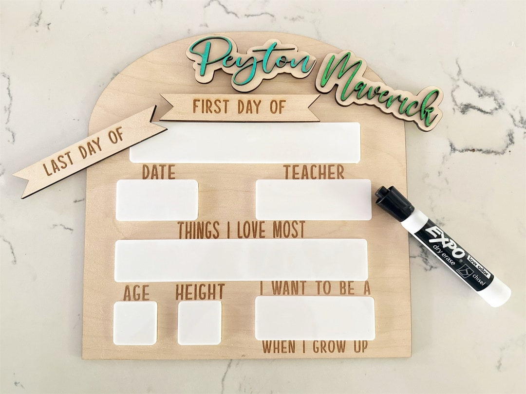 Back to School Personalized Wood Sign - Etsy