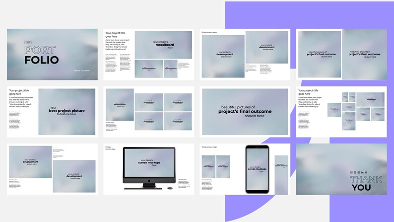 Fully Editable and Customisable Portfolio Template (indesign) - Etsy