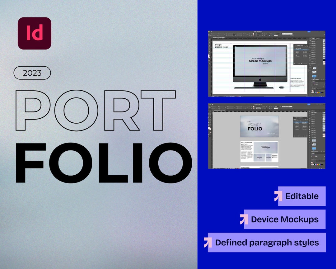 Fully Editable and Customisable Portfolio Template (indesign) - Etsy
