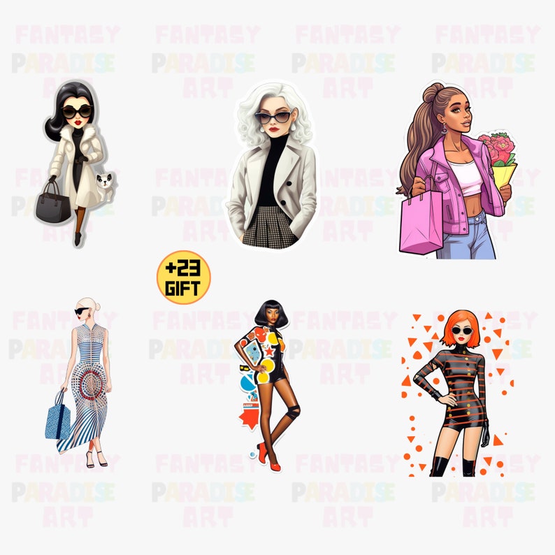 Watercolor Woman Clipart, Minimalist Chic, Fashion Girl Clipart ...