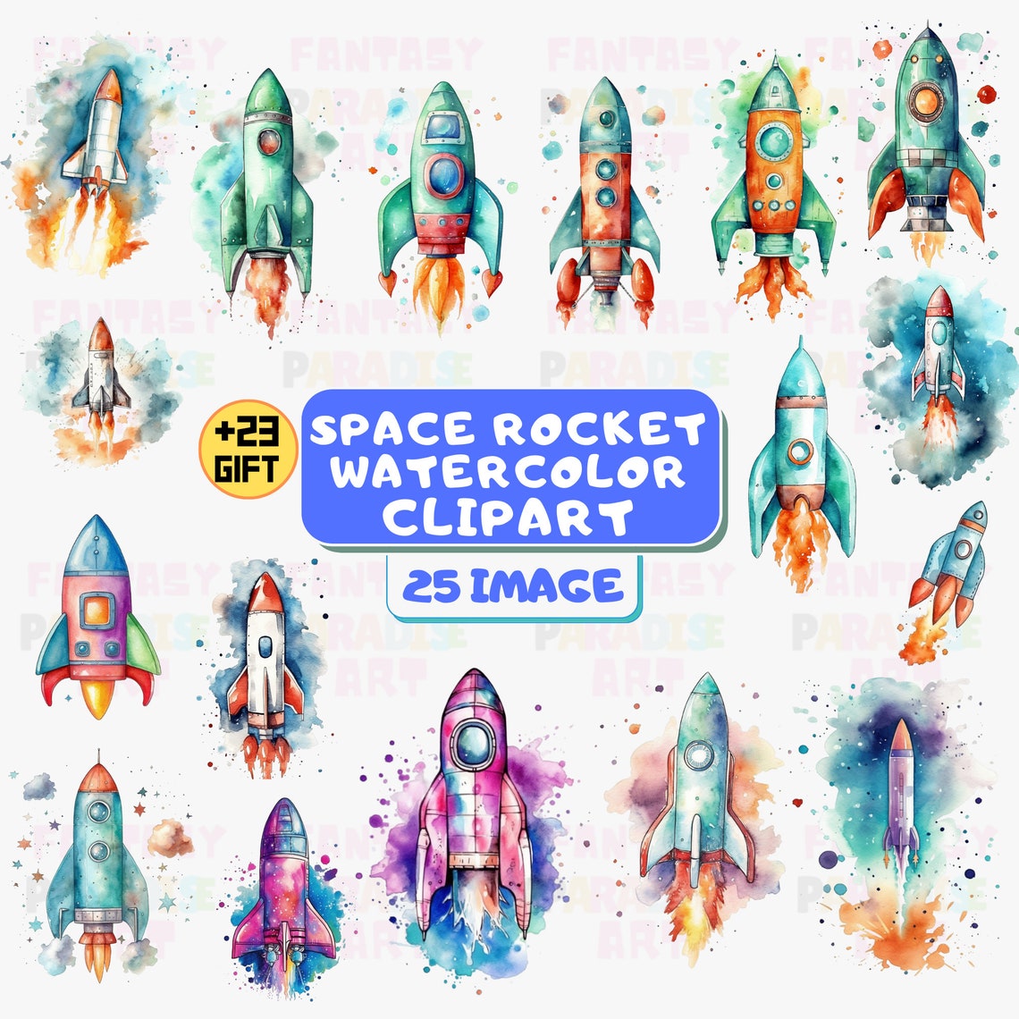 Space Girl Watercolor Clipart, Girly Space Watercolor Clipart, Girl ...