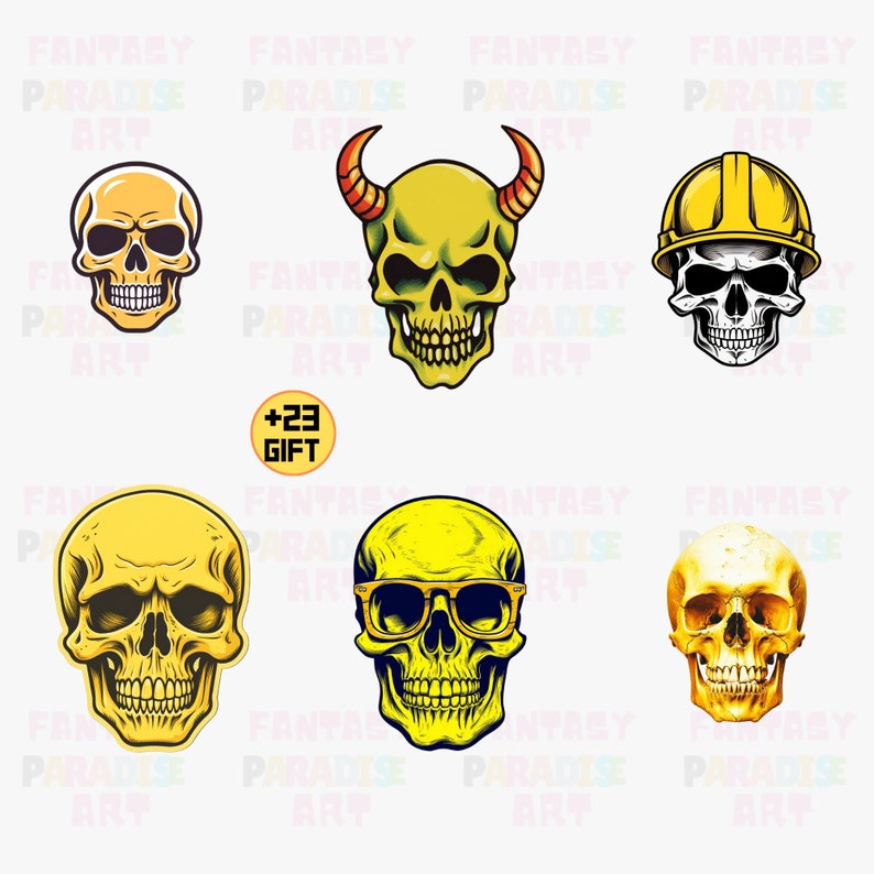 Yellow Skull Clipart Png, Skull Clipart, Skull Illustration, Occult ...
