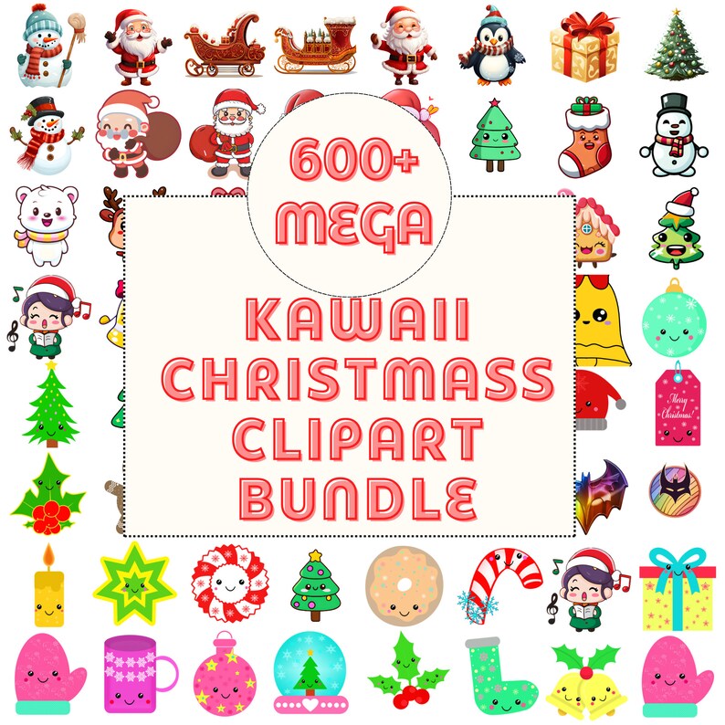 Cute Christmas Clipart, Kawaii Christmas, Clipart Cute Christmas ...