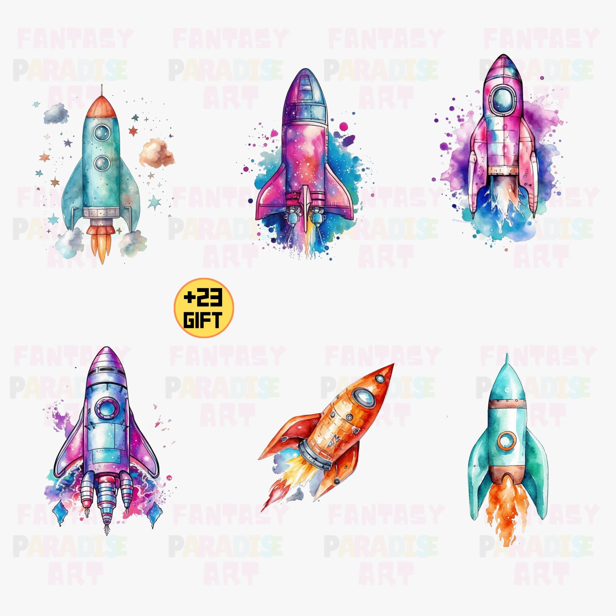 Space Girl Watercolor Clipart, Girly Space Watercolor Clipart, Girl ...