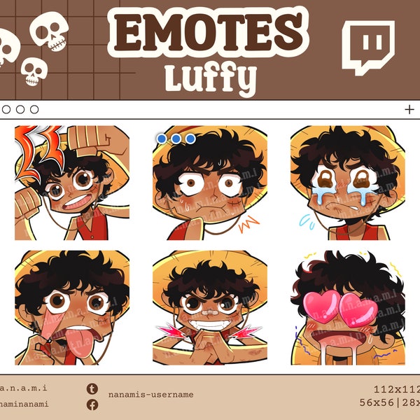 Luffy Twitch Emotes - Etsy