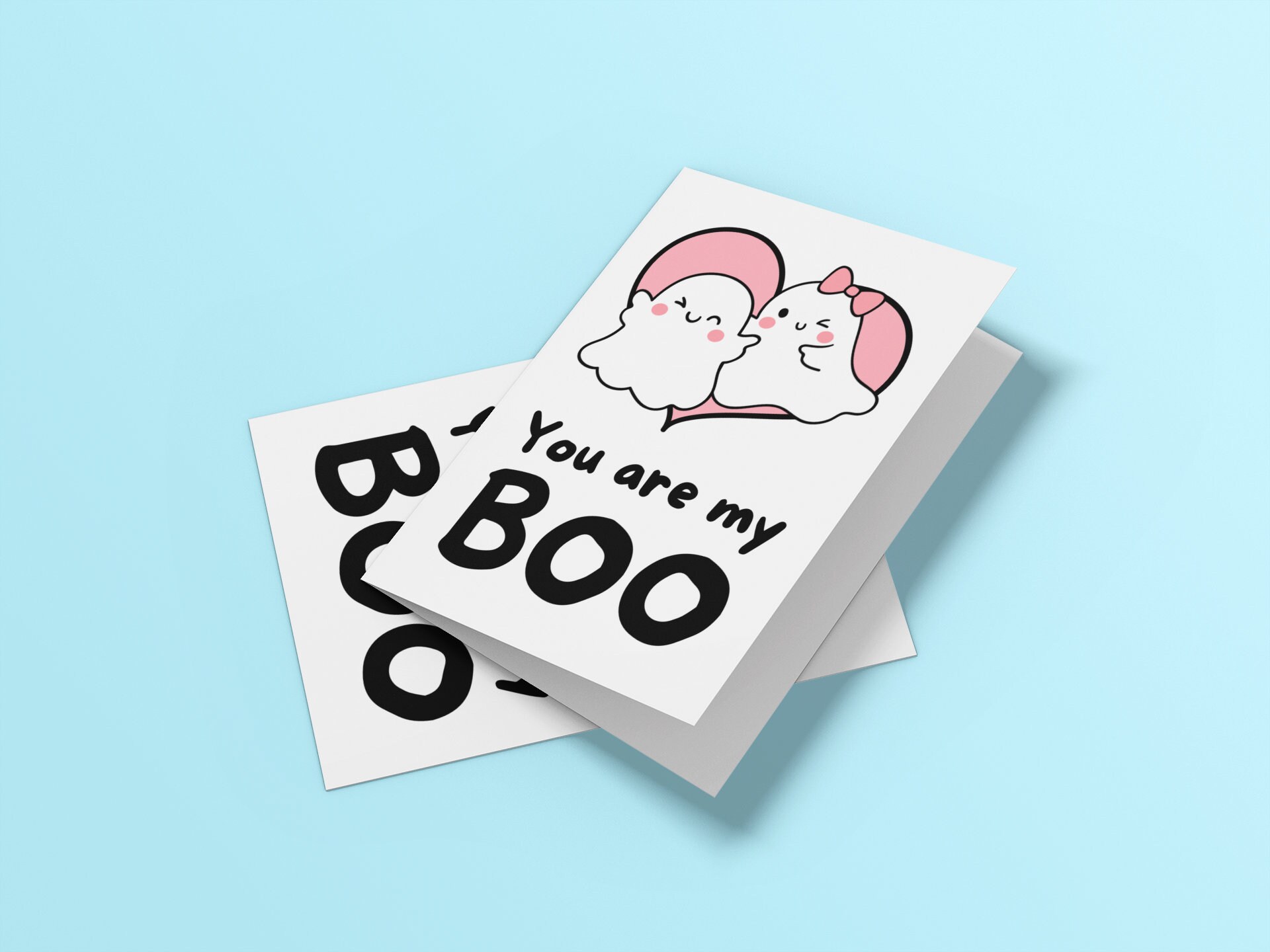 Boo Printable Cards Ecard, Cute Love Card, Romantic Card, Thinking of ...