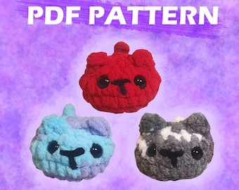 Crochet PATTERN: Onyx the Sad Clown Cat Amigurumi Cat Pattern Instant ...