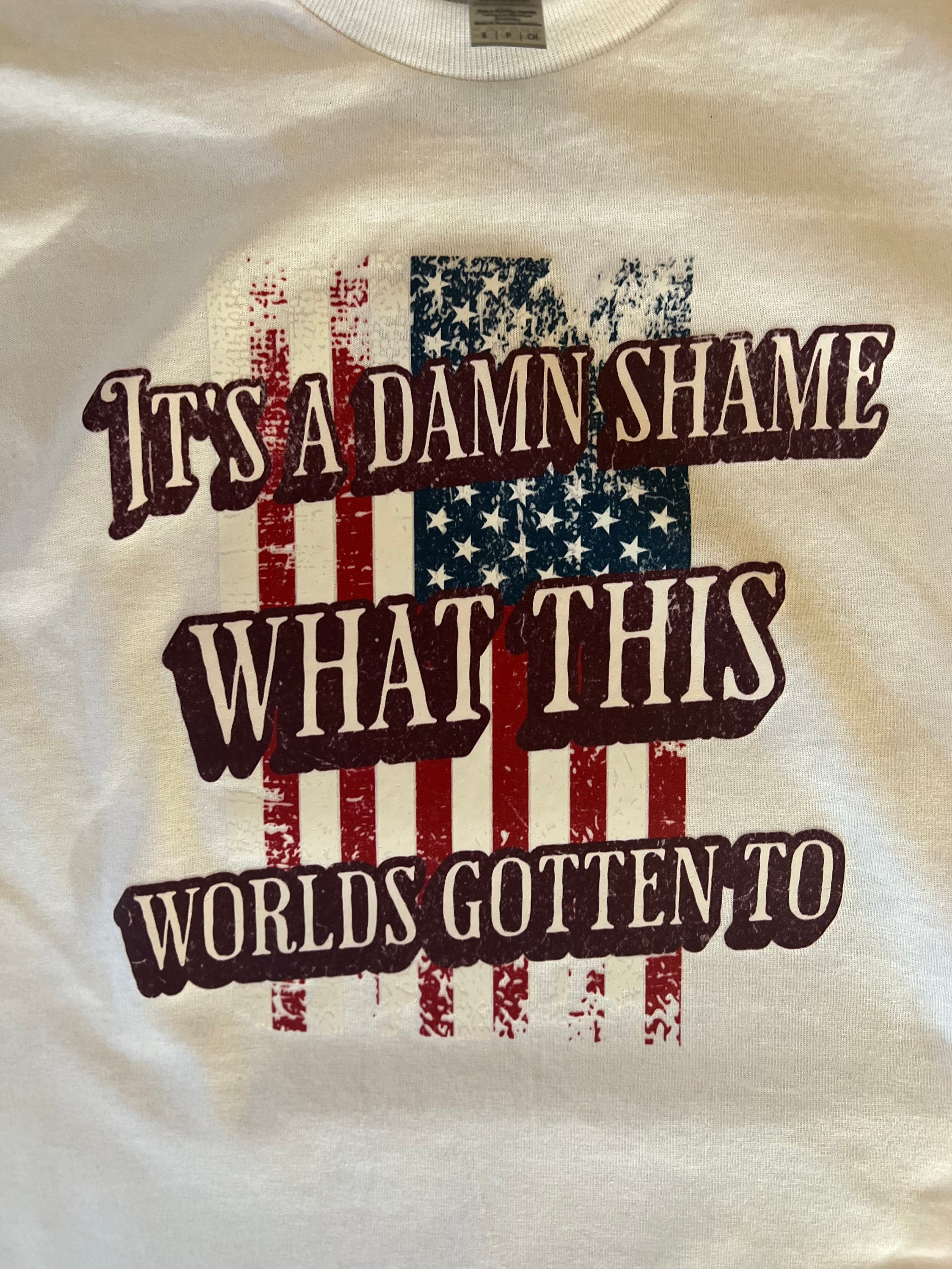 Its a Damn Shame What This Worlds Gotten to Tee Shirt - Etsy