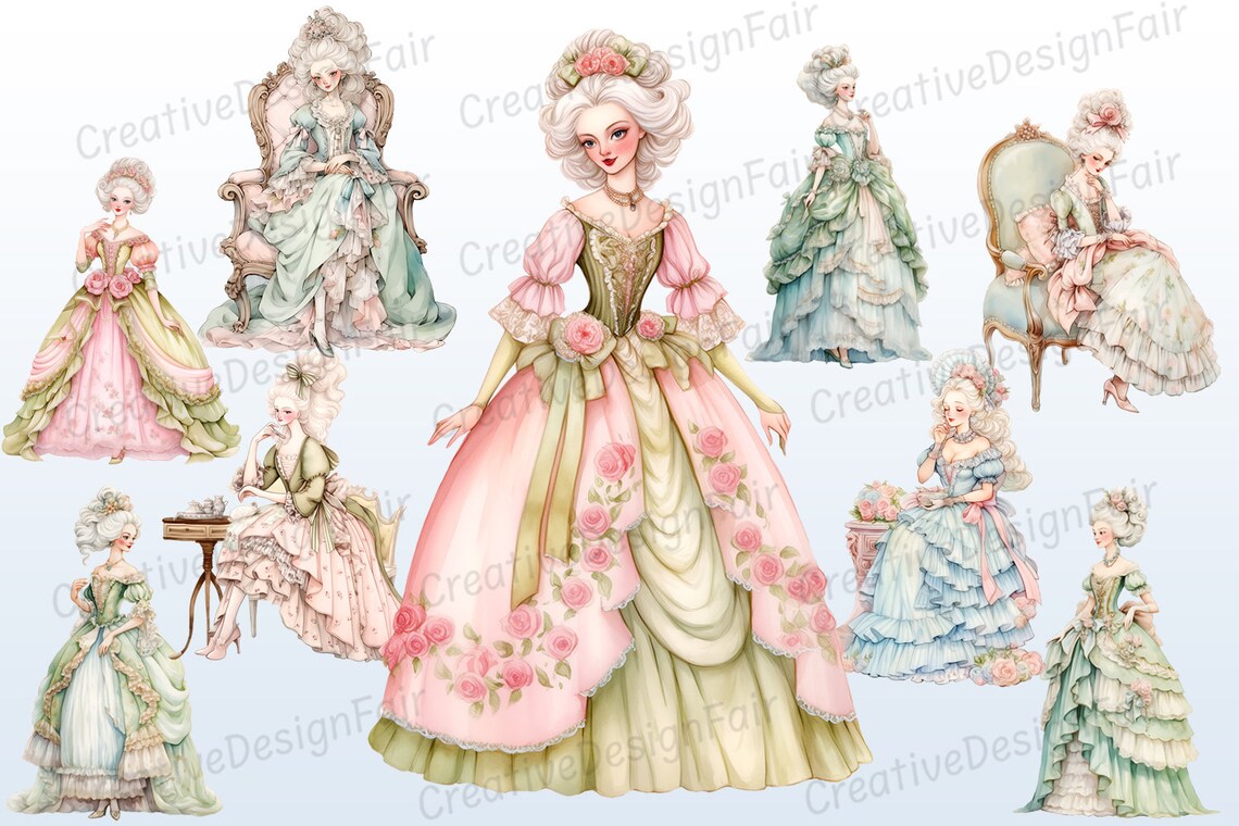 Marie Antoinette PNG NO Background Clipart Ephemera Junk Journal ...