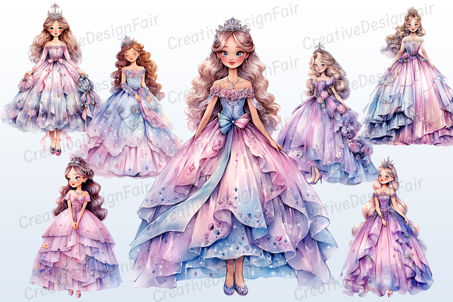 Cute Princess PNG NO Background Clipart Ephemera Junk Journal ...