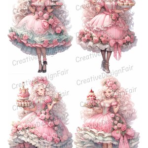 Rococo Princess Victorian Postcard Ephemera Junk Journal Vintage ...