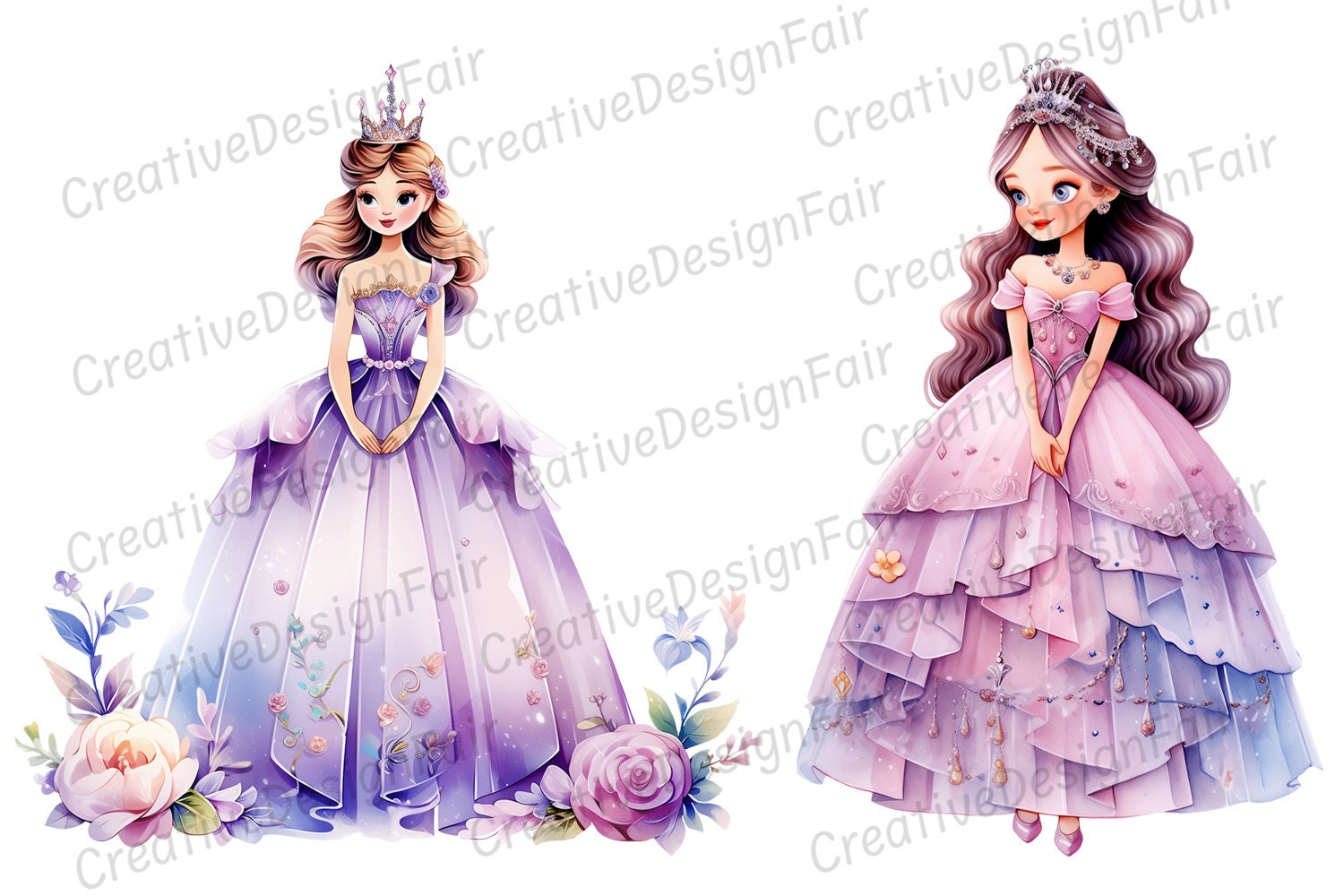 Cute Princess PNG NO Background Clipart Ephemera Junk Journal ...