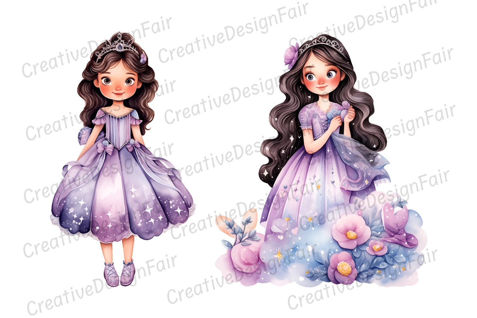 Cute Princess PNG NO Background Clipart Ephemera Junk Journal ...