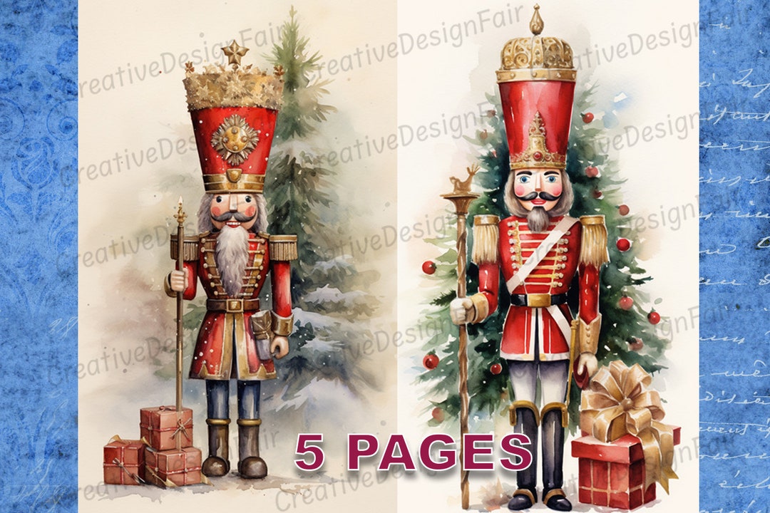 Christmas Nutcracker Vintage Card Ephemera Junk Journal Victorian ...