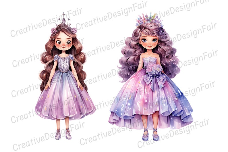 Cute Princess PNG NO Background Clipart Ephemera Junk Journal ...