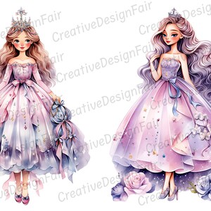 Cute Princess PNG NO Background Clipart Ephemera Junk Journal ...