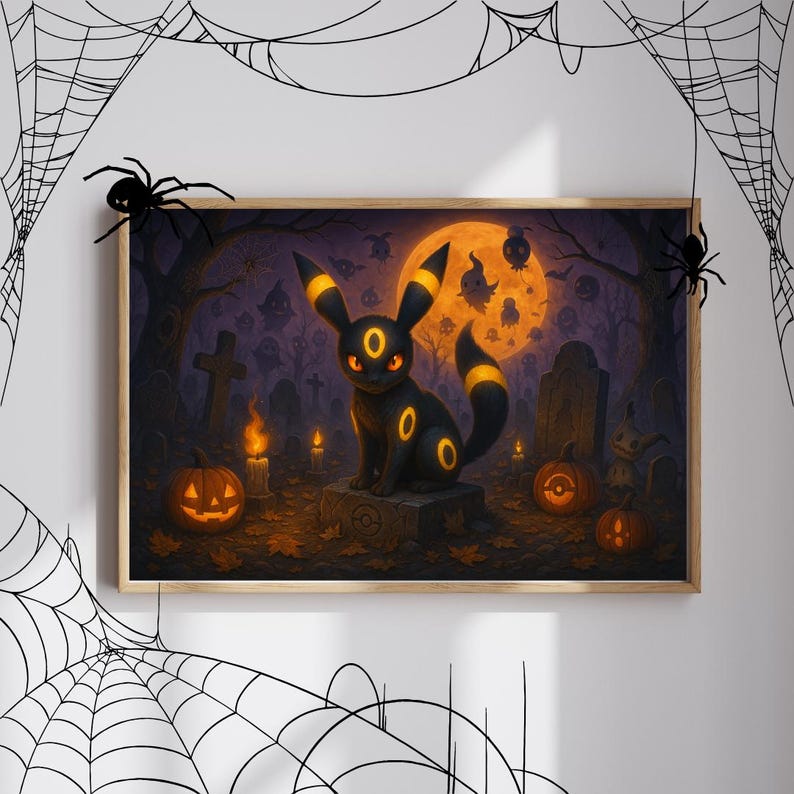 Pokémon Halloween | Umbreon | Digital Download | Pokémon Digital Poster ...