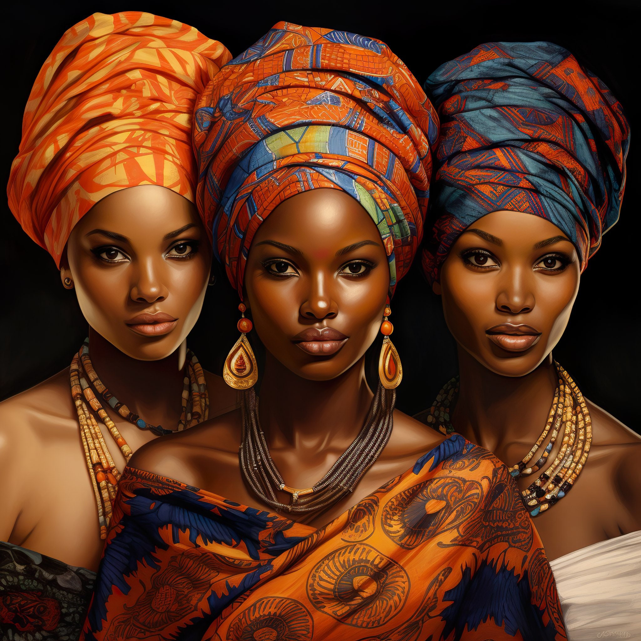 African Women Art African Art Women Black Women Art Colorful African ...