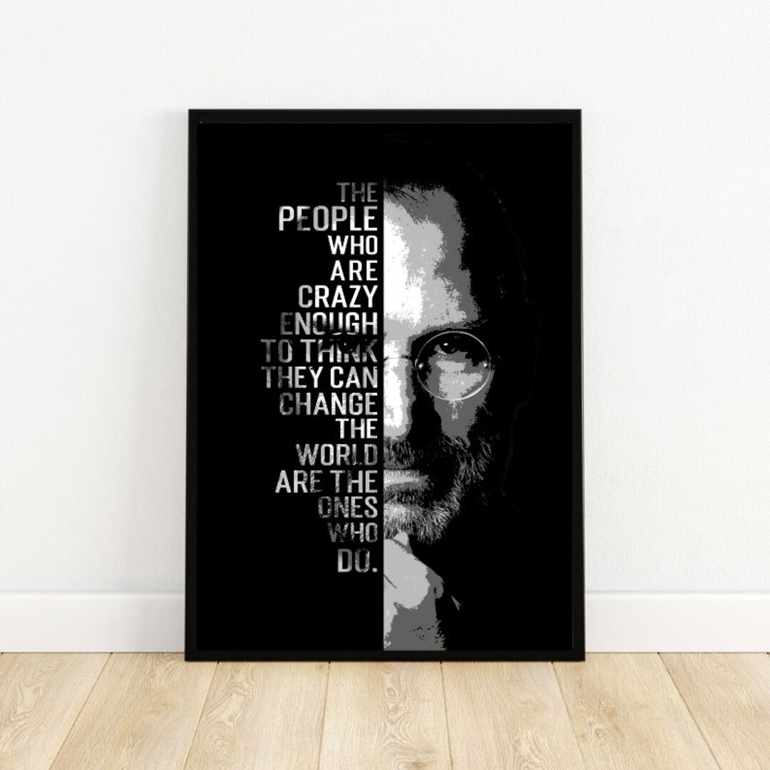 Steve Jobs Art,inspiring Quote Posters,entrepreneur Wall Art,motivation ...