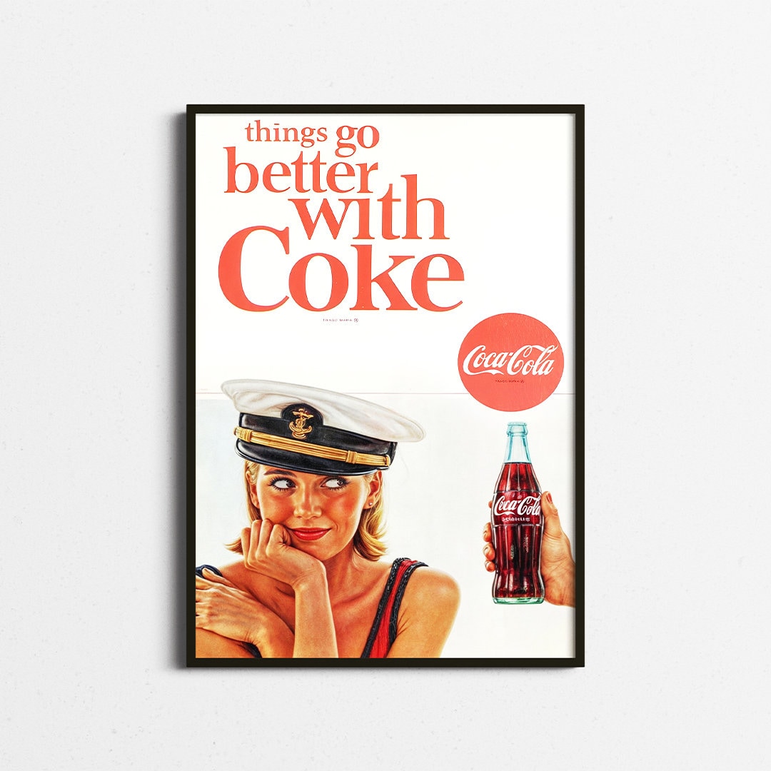 Retro Coke Poster,coke Vintage Poster,coca Cola Poster,coca Cola ...
