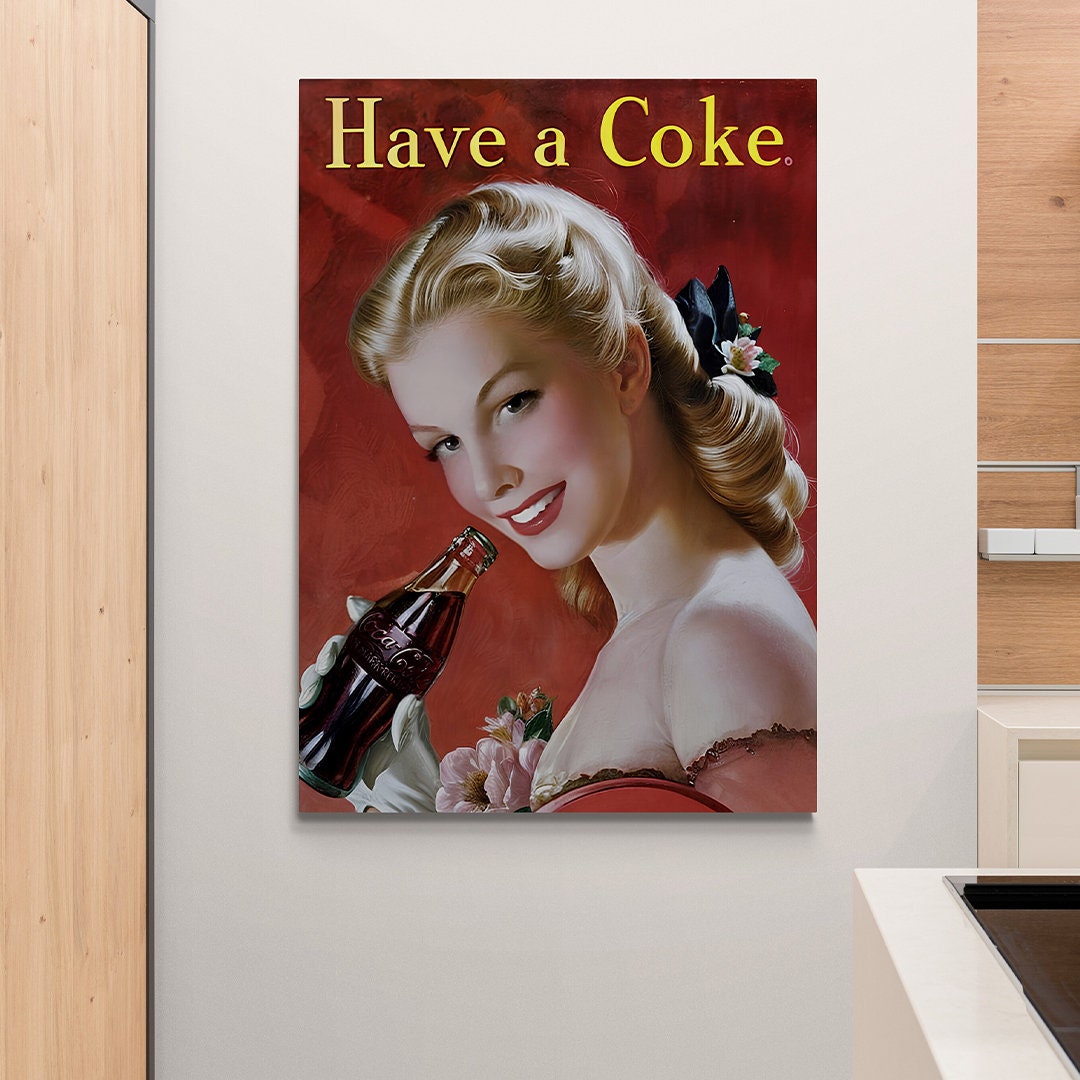Coca Cola Poster,coke Vintage Poster, Coca Cola Artwork,retro Coke ...
