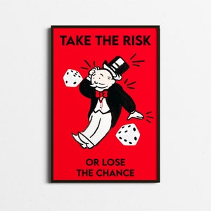 Monopoly Man Art ,monopoly Art,monopoly Wall Decor,monopoly Art Canvas ...