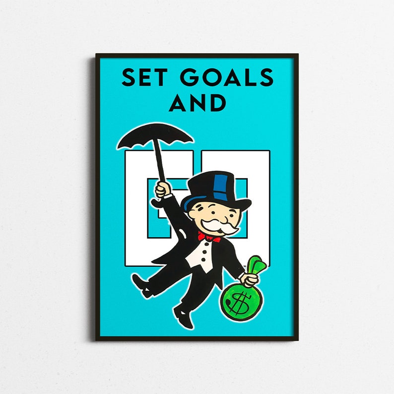 Monopoly Art,monopoly Man Art ,monopoly Wall Decor,monopoly Art Canvas ...